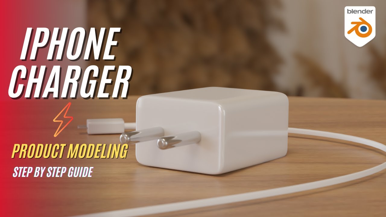 Blender Tutorial: How to Design a Realistic iPhone Charger Model | Step ...