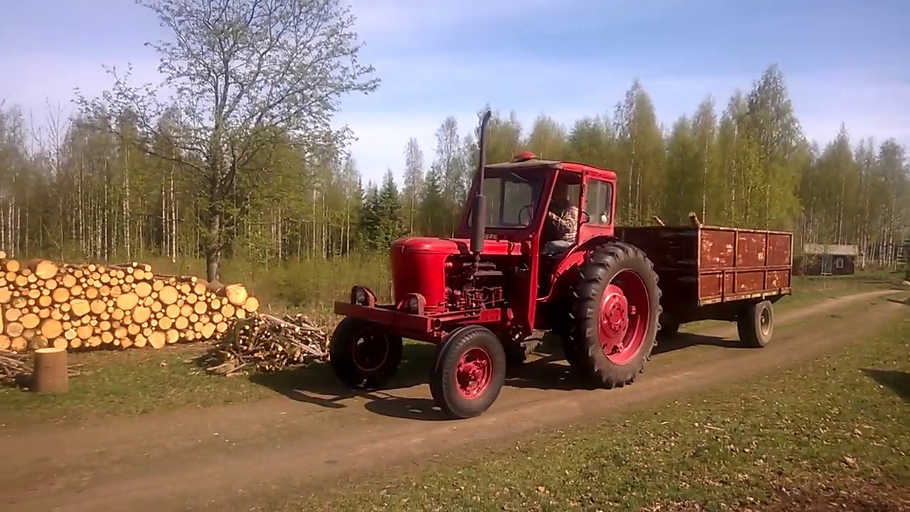 Belarus LTZ-40.🎥 Polttopuiden ajoa peräkärryllä Rantasalmella. - YouTube