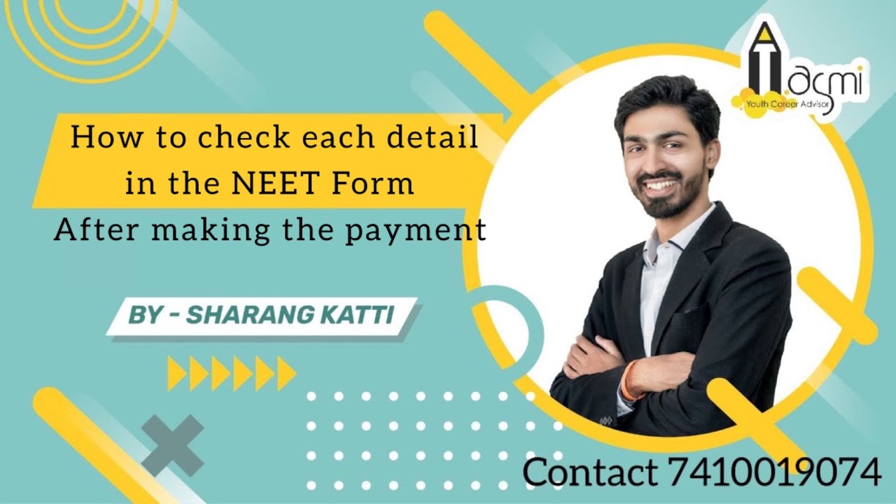 How to check each detail in the NEET form after making the payment ...