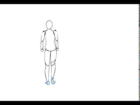 Back view walk cycle test - YouTube
