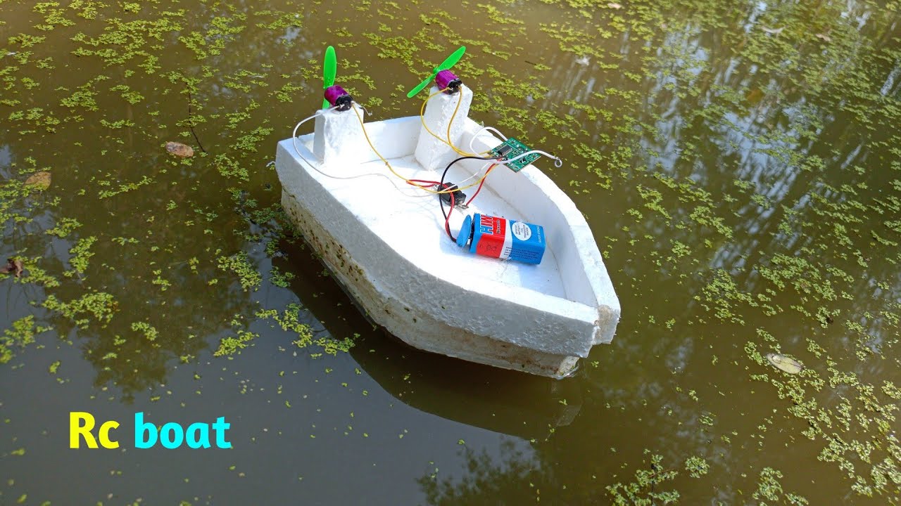 How to make a remote control boat at Home with DC motor | diy rc boat ...