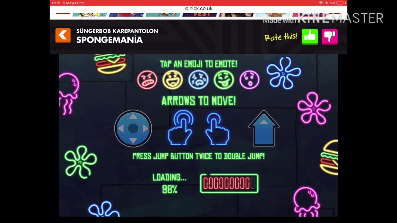 Nick.co.uk google site Spongemania gameplay - YouTube