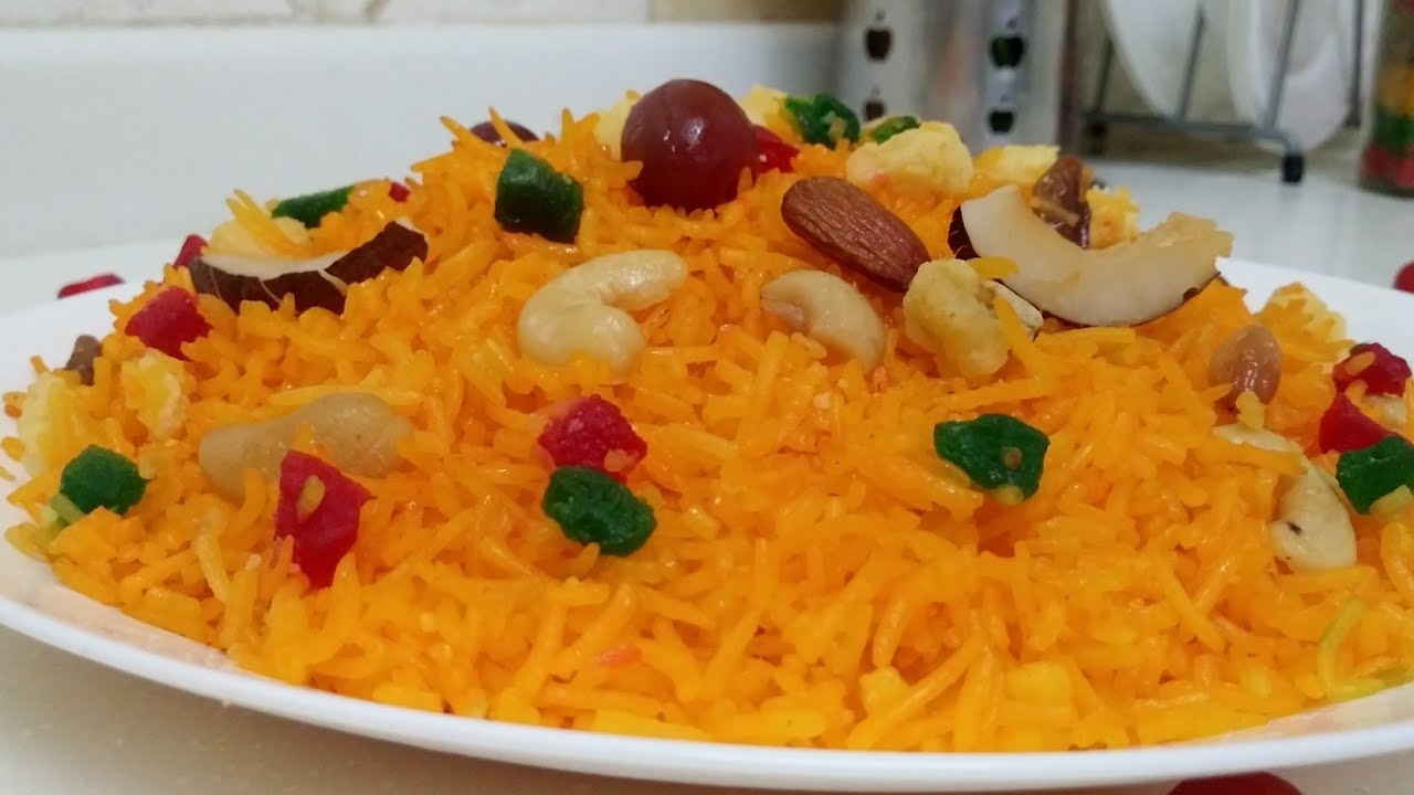 Mazedar delicious zarda rice dessert recipe 😋 - YouTube