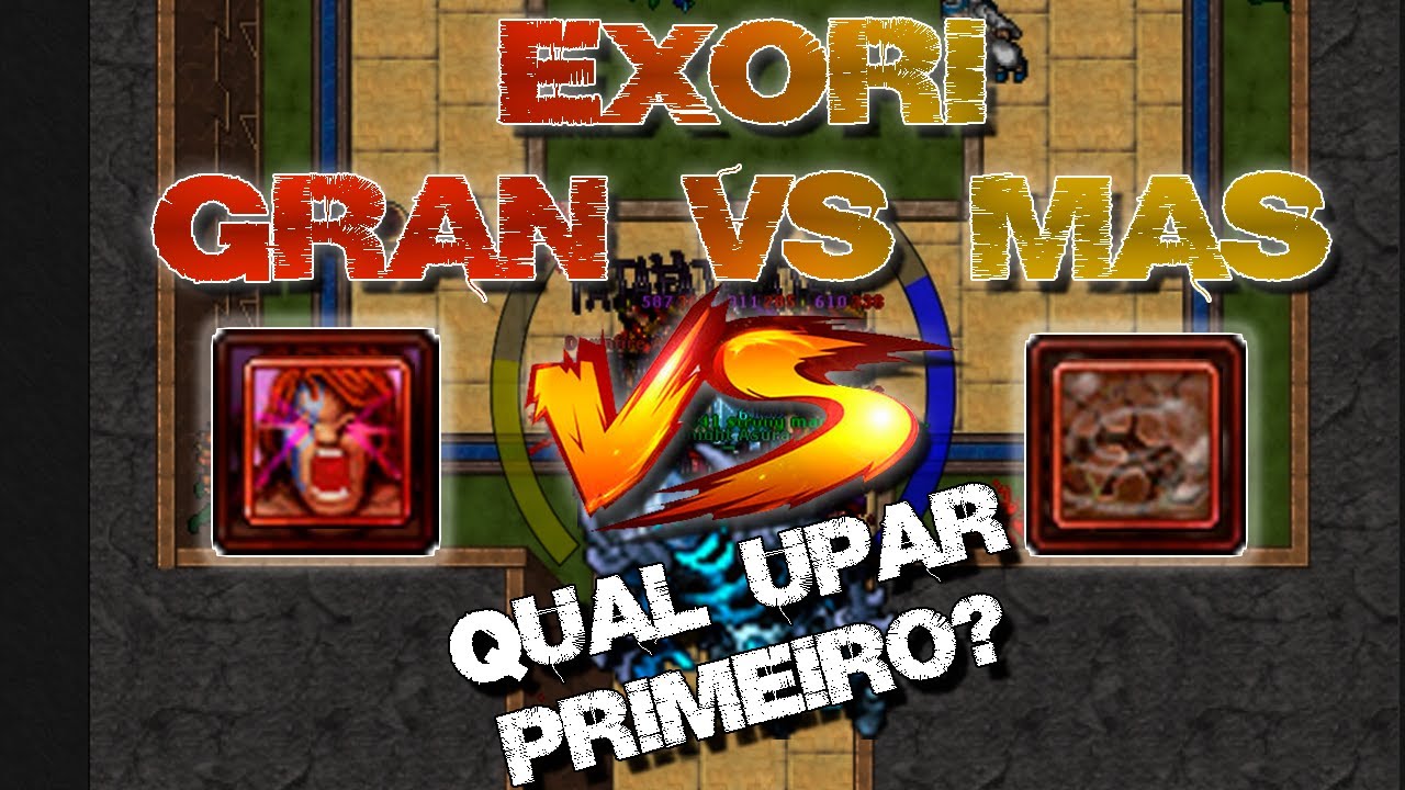 Exori Gran x Exori Mas (Novo record 10,1KK xp/h na 150%) RAPID RESP ...