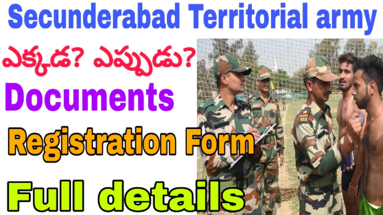 Secunderabad Territorial army online application full details 2019#TA ...