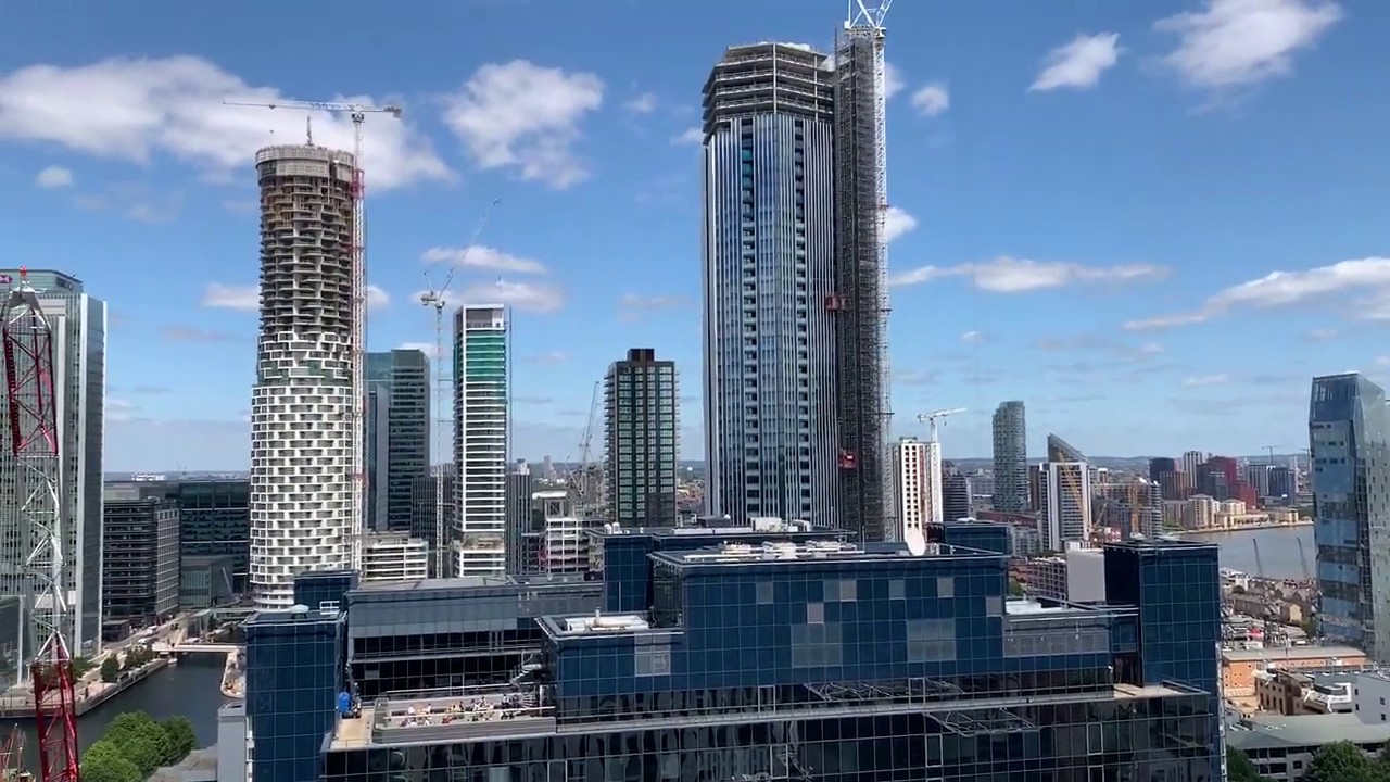 The Balcony View From The Apartment At Arena Tower, Canary Wharf ...