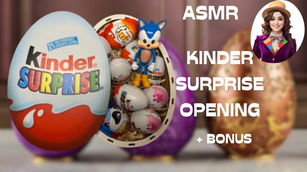 KINDER SURPRISE OPENING | ASMR | Relaxation Video | BONUS TOY - YouTube
