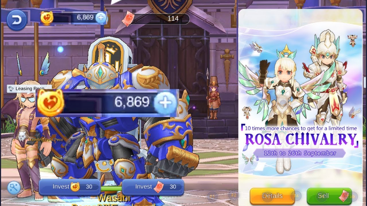 6800 BCC GACHA ROSA KNIGHT COSTUME SEPTEMBER (RAGNAROK MOBILE ETERNAL ...