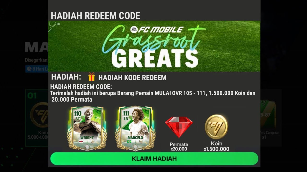 2 KODE REDEEM FC MOBILE TERBARU HARI INI CLAIM PEMAIN OVR 111 GRATIS | CARA REDEEMCODE FC MOBILE ...