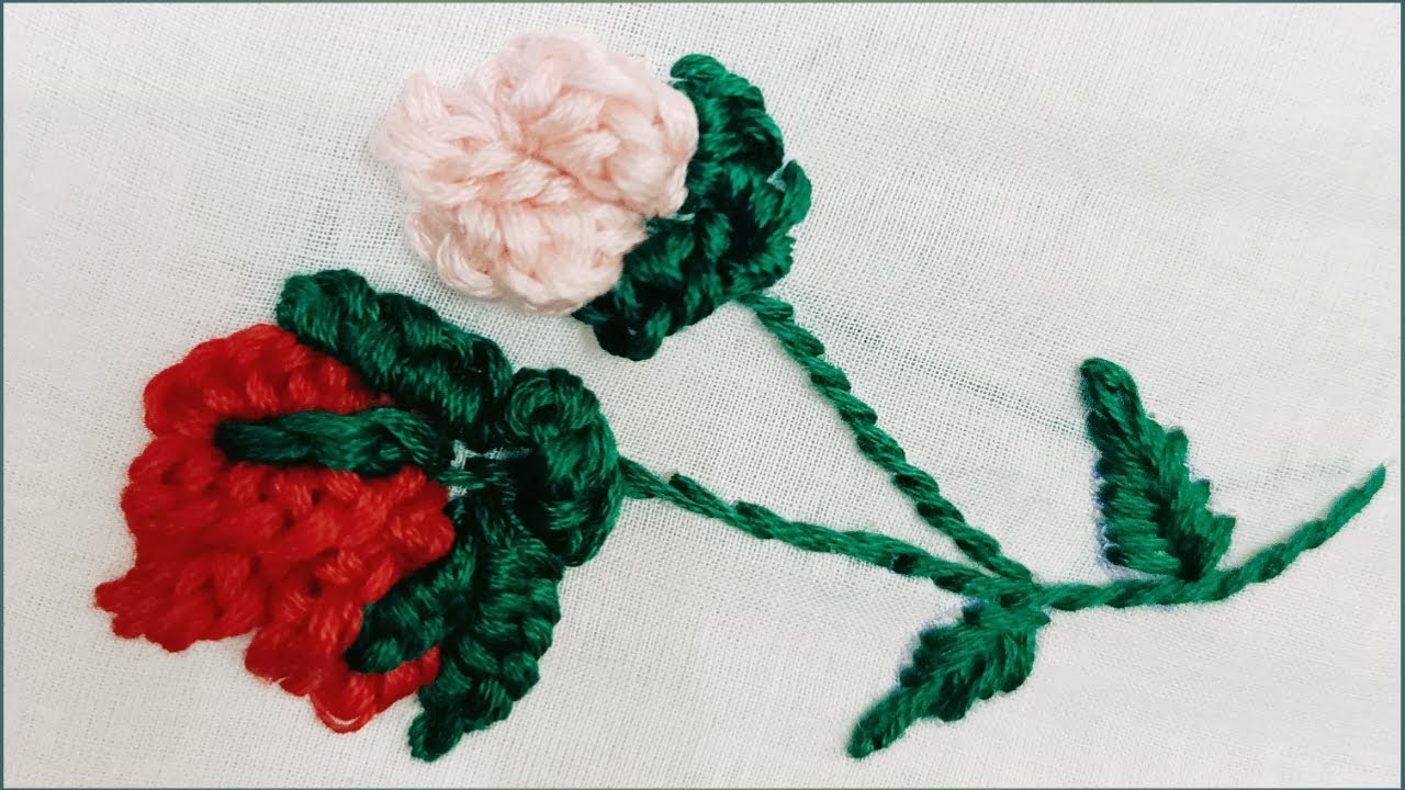 embroidery design. Rosebud embroidery design.easy hand embroidery ...