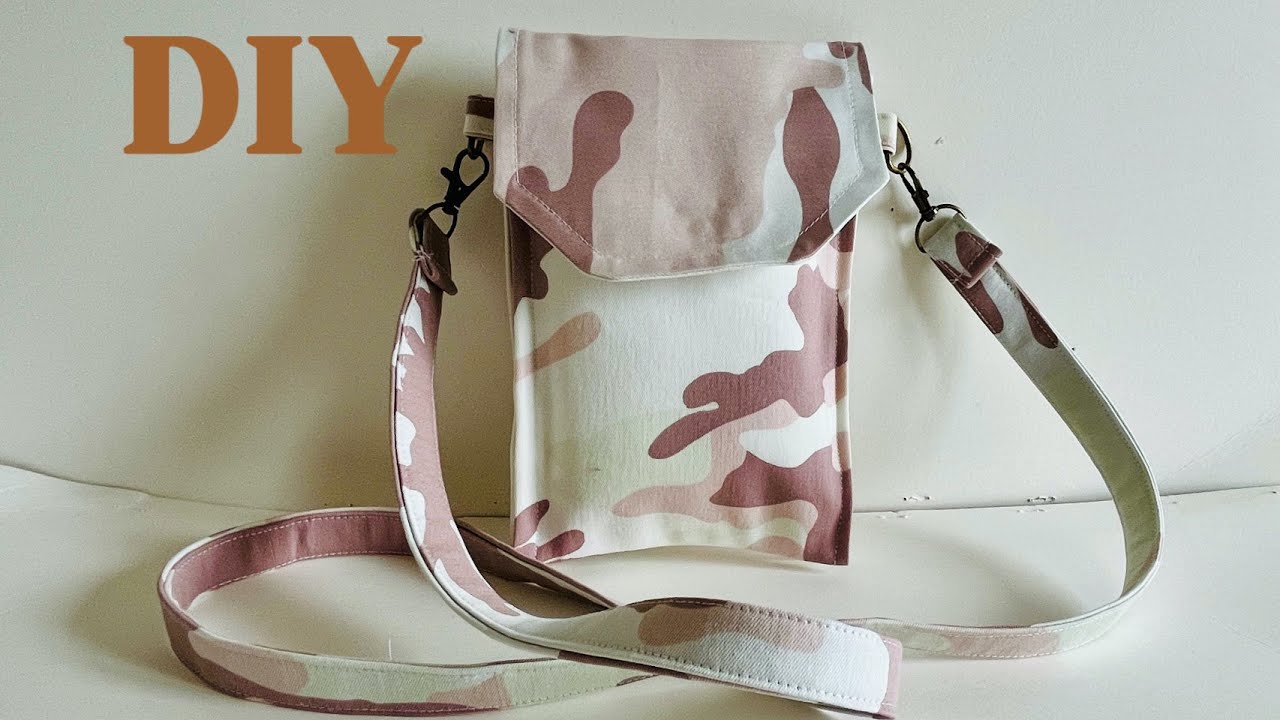 #107 Crossbody Bag Tutorial for beginners DIY Sewing projects bag - YouTube