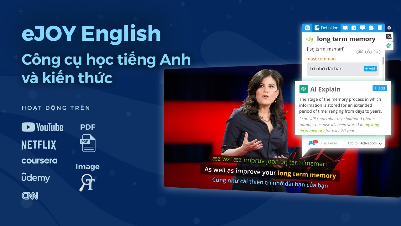 eJOY Extension phiên bản 2024 - Công cụ học tiếng Anh và kiến thức - YouTube