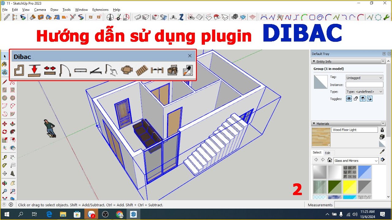 hướng dẫn sử dụng plugin Dibac trong sketchup 2 - Instructions for ...