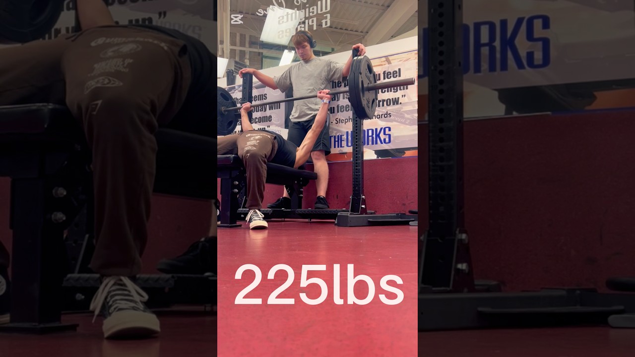 Journey to 225lbs bench at 140lbs bodyweight #benchpress #225 # ...