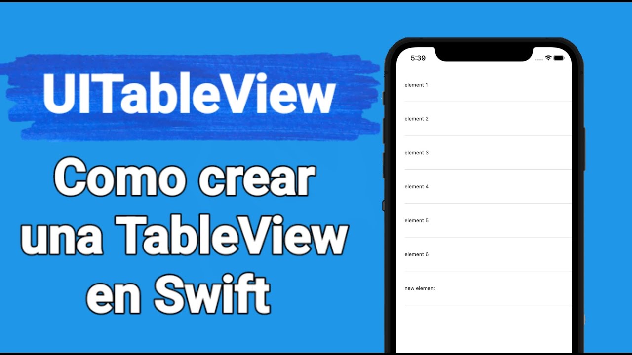 Como crear una tabla en swift usando UIKit (storyboard) - YouTube