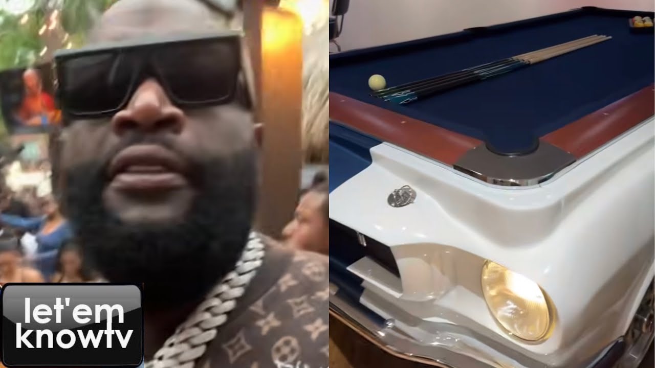 Rick Ross Flexing His Custom Ford Shelby Mustang Pool Table & Home ...