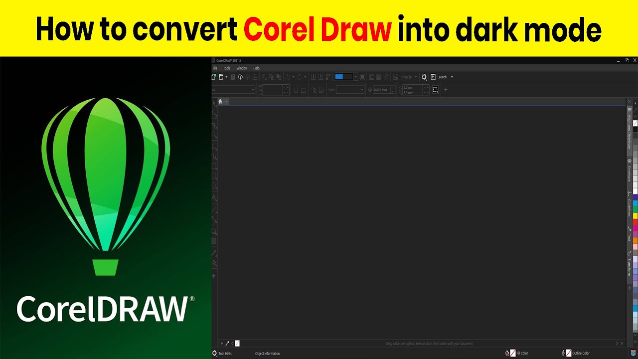 How To Convert Corel Draw Into Dark Mode YouTube How To Convert Corel Draw Into Dark Mode YouTube