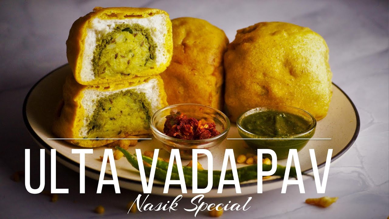 Authentic Ulta Vada Pav Recipe - Nashik Special Delight! | उल्टा वड़ा ...