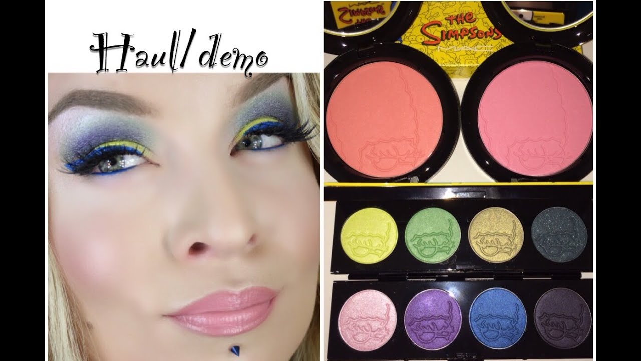 Haul : Demo/Look : MAC The Simpsons Makeup Collection - YouTube