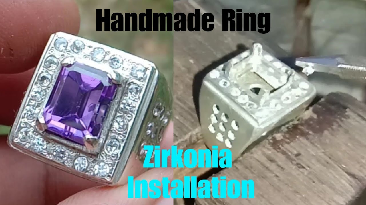 Cara Memasang Batu Zirconia pada Cincin Perak by Rishariz Gallery - YouTube