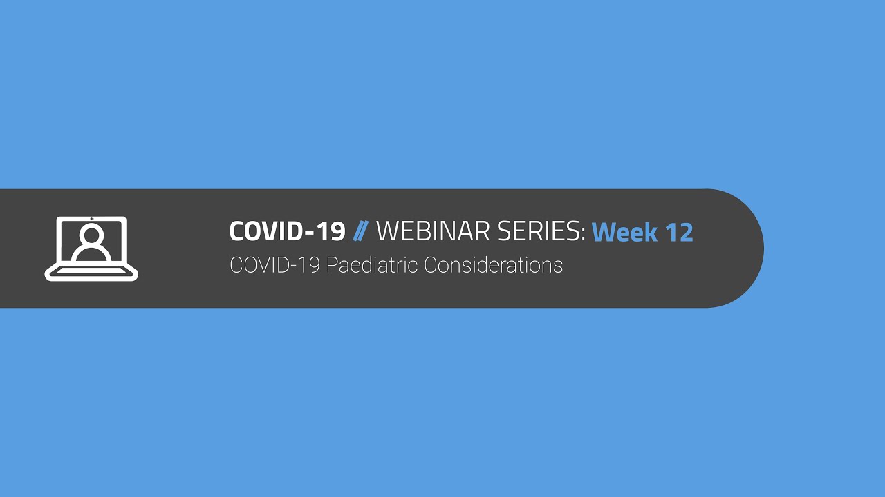 COVID-19 Webinar Series | Week 12: Dr Andrew Redfern | COVID-19 ...