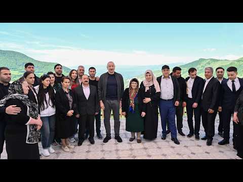 Prezident İlham Əliyevin Şuşanın Böyük Qaladərəsi kəndində sakinlərlə görüşü