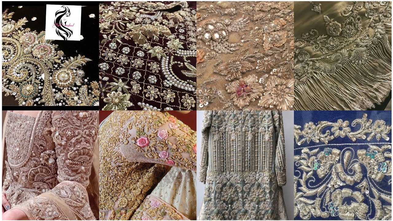 Zariwork Patterns Ideas, Zari work Suit Making idea, Zari work ...