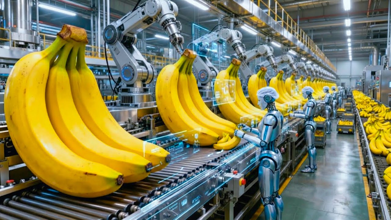 Inside a Factory: Amazing Robots Processing Dried Bananas — Full ...
