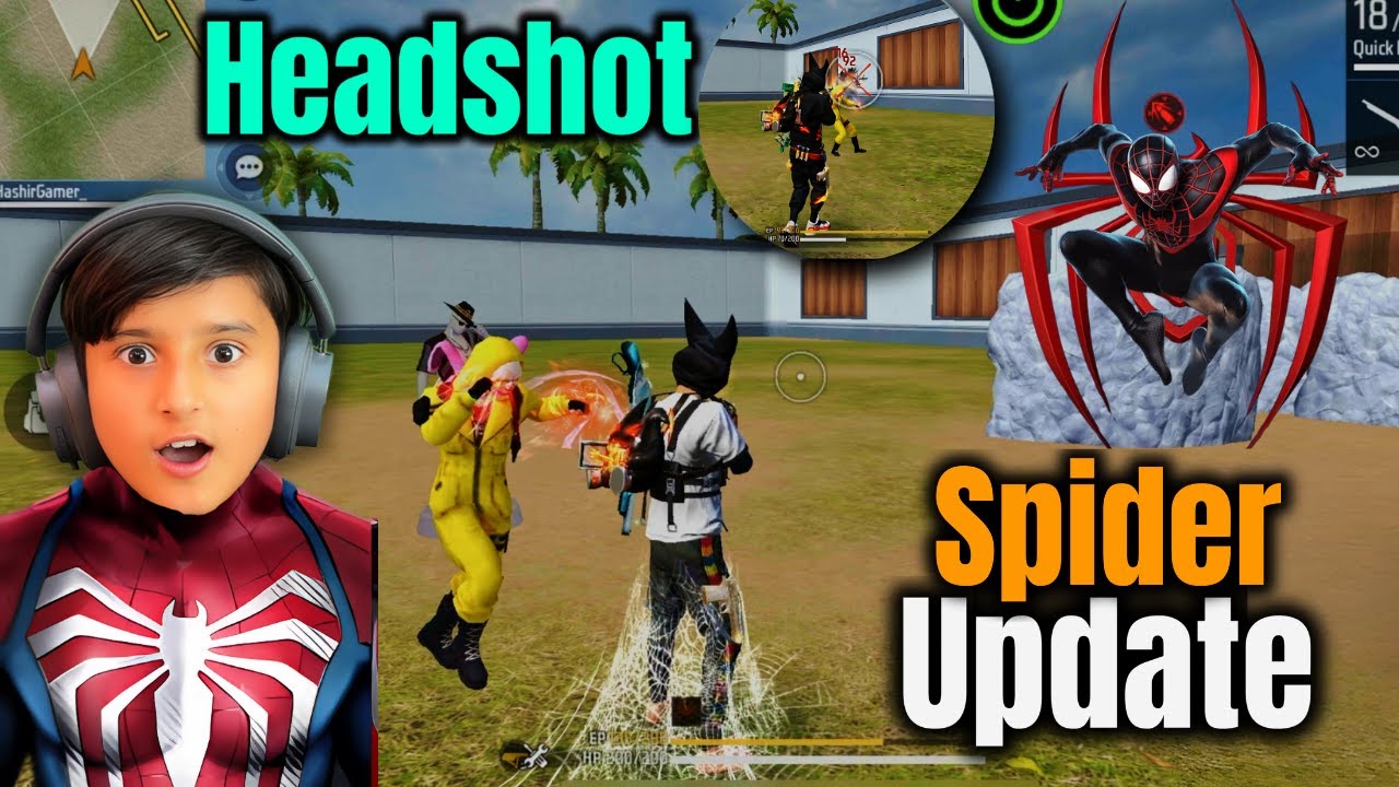Spider Update Free Fire | Headshot 1v1 Custom Room Free Fire GamePlay ...