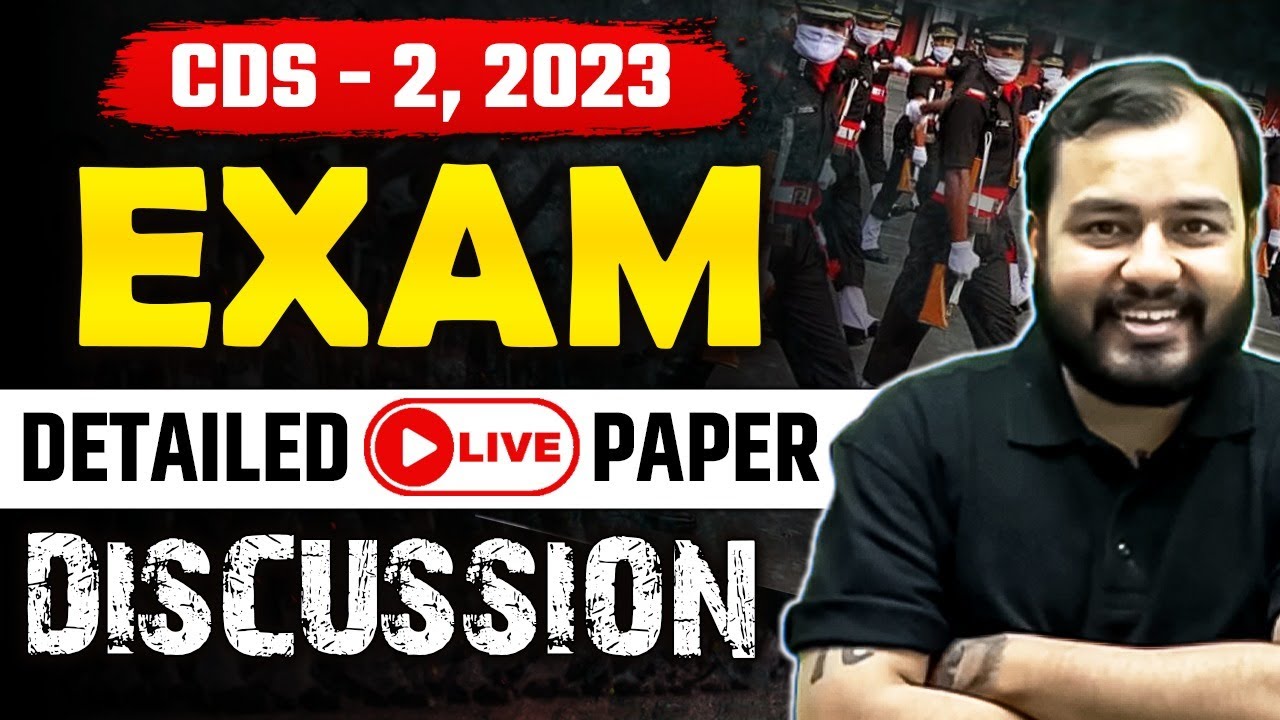 CDS -2, 2023 Live Exam Paper Discussion | PW Sarkari Exam - YouTube