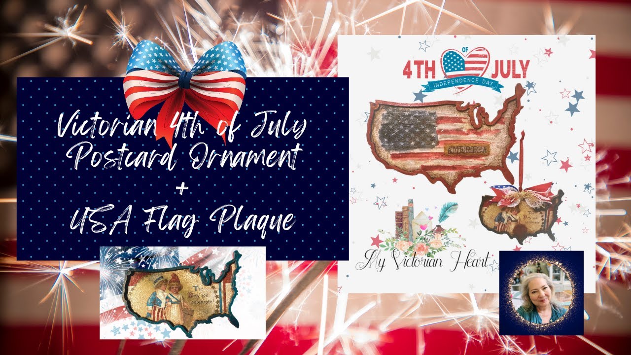 Make a Cute Victorian 4th of July Ornament, a USA Flag Plaque & a Bow ...