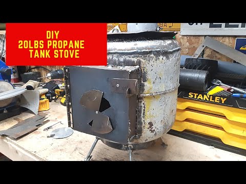 DIY 20lbs Propane Tank Wood Stove!!! - YouTube