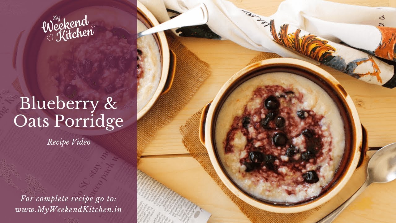 vegan blueberry oats porridge - YouTube