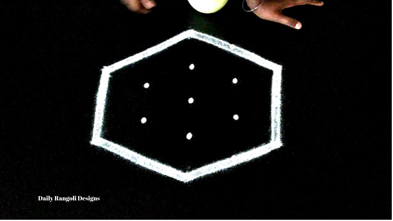 Easy Simple kolam designs with 5x3 dots - Simple muggulu designs ...