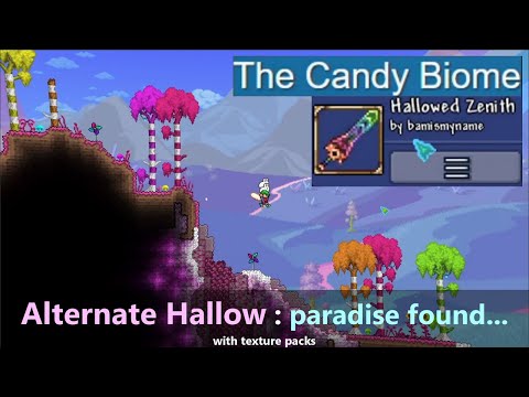 Terraria with Alternate hallow biome ─ "Candy biome"... with these ...