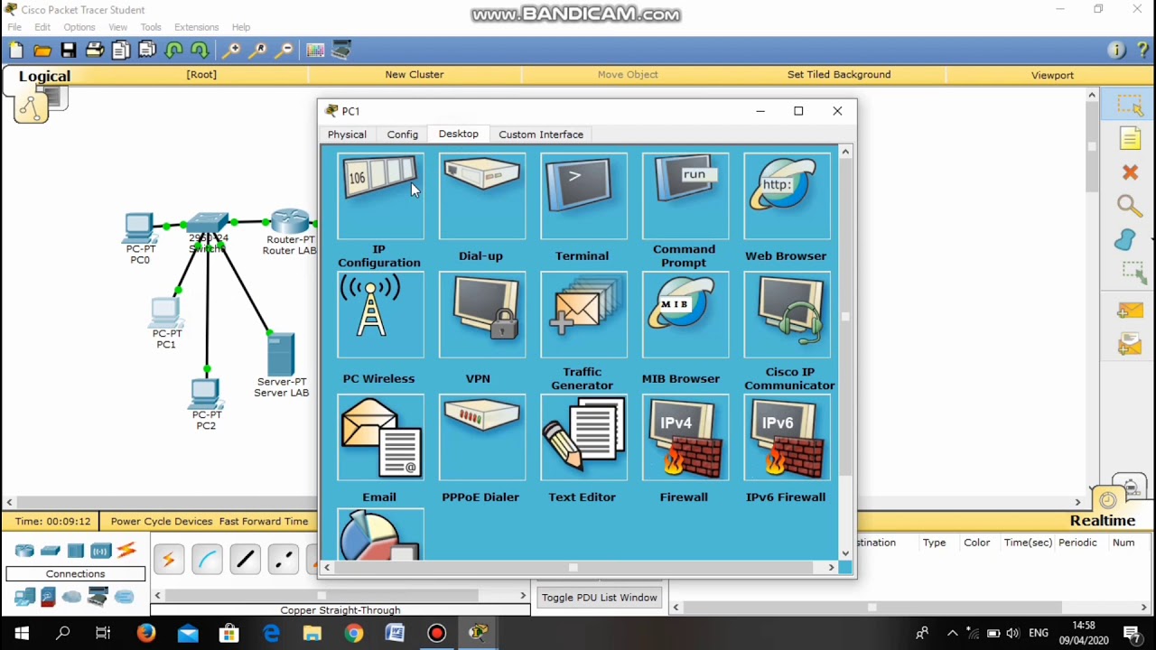 KONFIGURASI ROUTING DINAMIS(RIP), DENGAN MENGGUNAKAN 6 PC CLIENT,2 ...