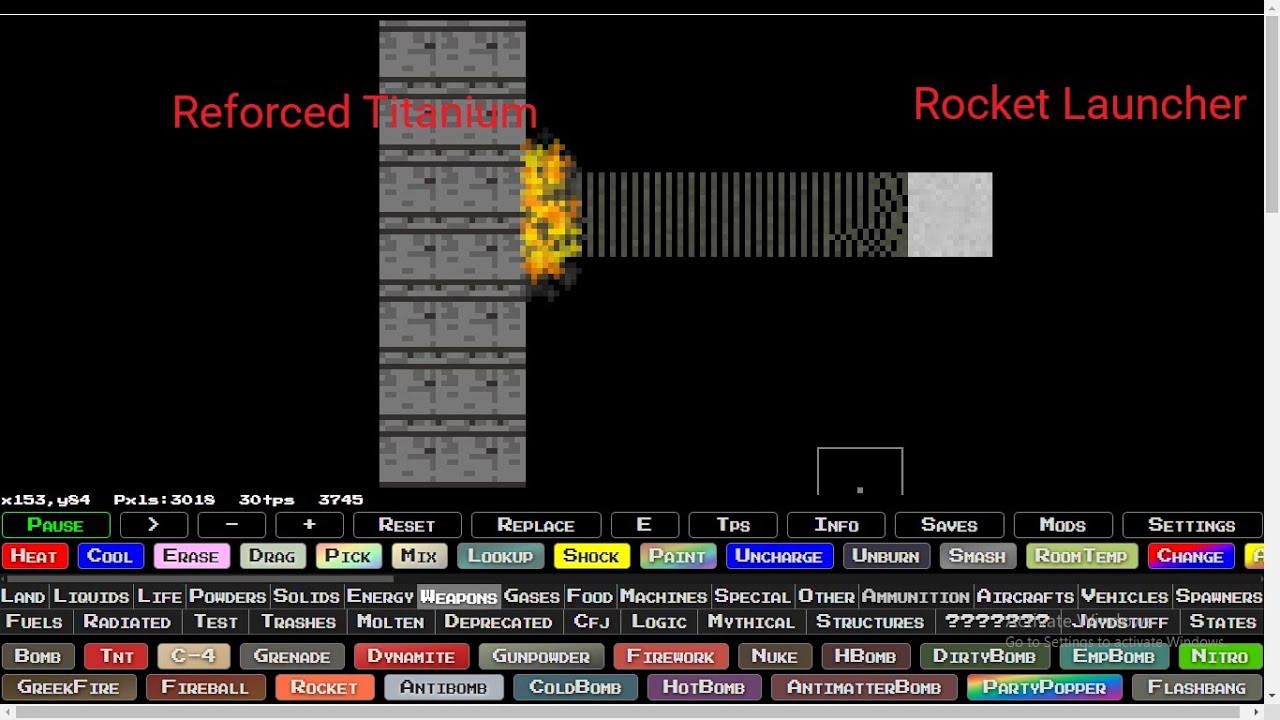 How Strong Really is Reinforced Titanium (Sandboxels) rfdf - YouTube