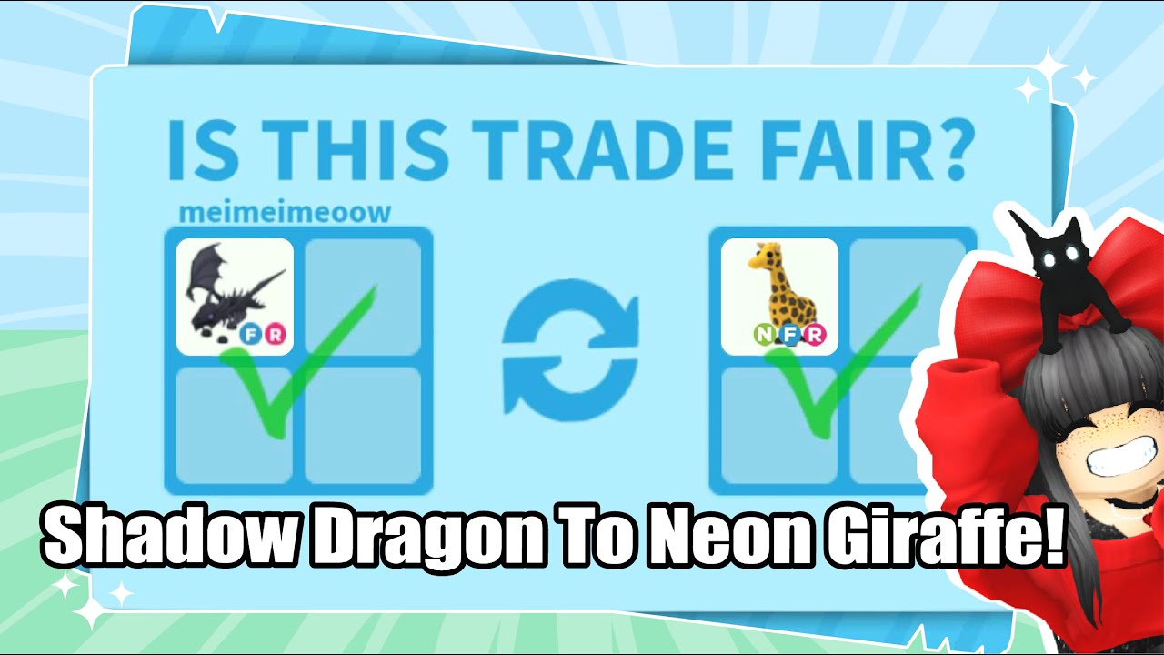 😱TRADING SHADOW DRAGON TO NEON GIRAFFE! INVENTORY TRANSFORMATION ...