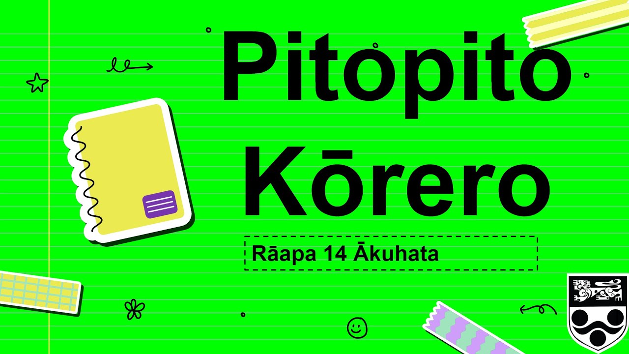 Pitopito Kōrero Wiki Wha Raapa 14th August - YouTube