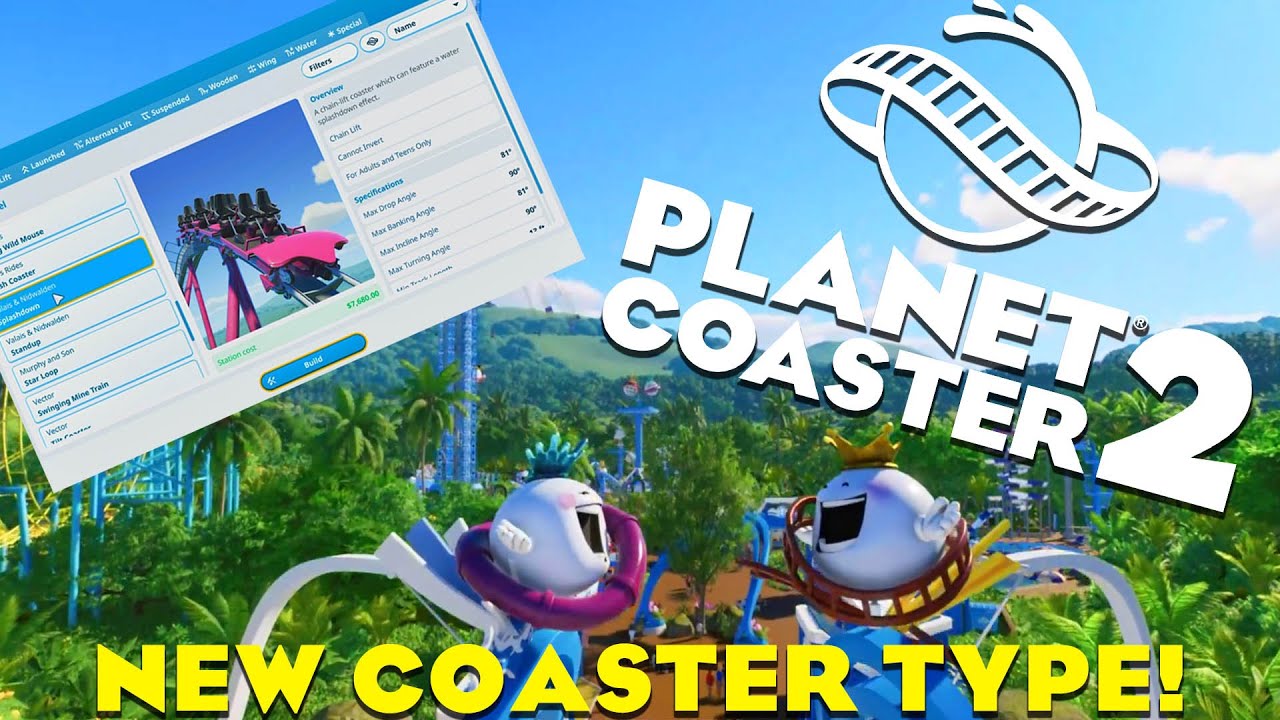 Another NEW COASTER Type Revealed In PLANET COASTER 2! Planet Coaster 2 ...