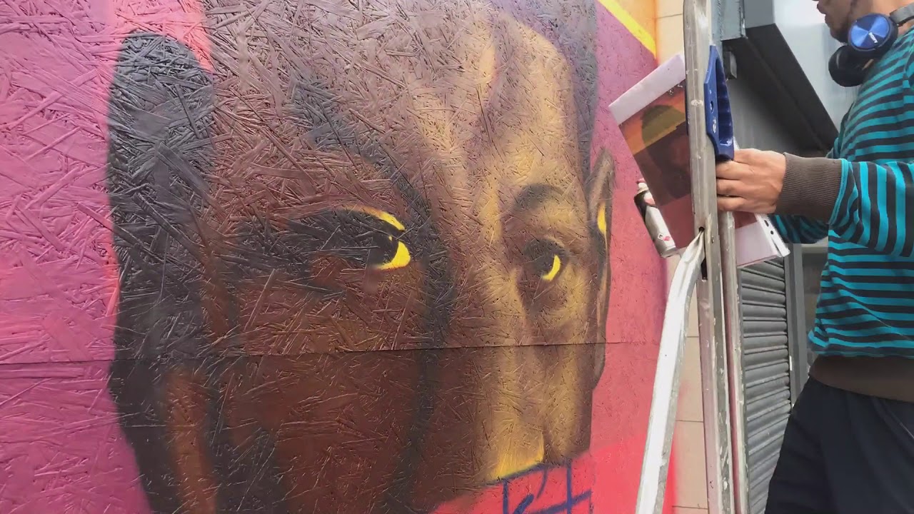 Scotty Brave Paints Marcus Rashford Glitch Street art (1min 30seconds ...