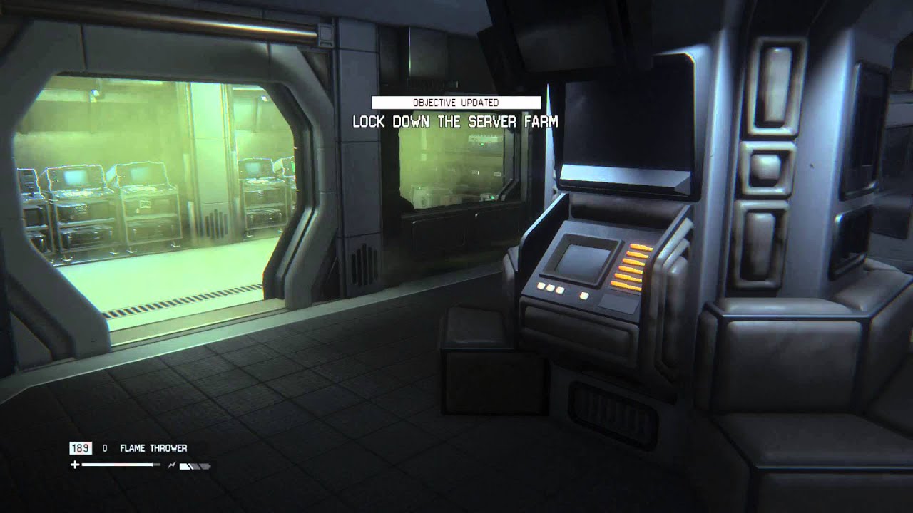 Alien: Isolation - The Trap: Lockdown Server Farm Hack Gas Room ...