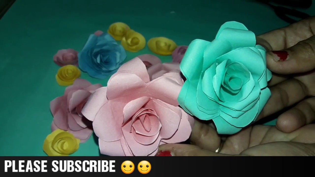 How to create Handmade Paper Rose | Handmade Rose 2018 - YouTube