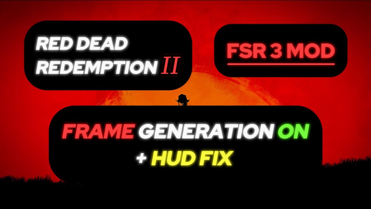 Red Dead Redemption 2 | Install FSR3 Mod with frame generation + Hud ...