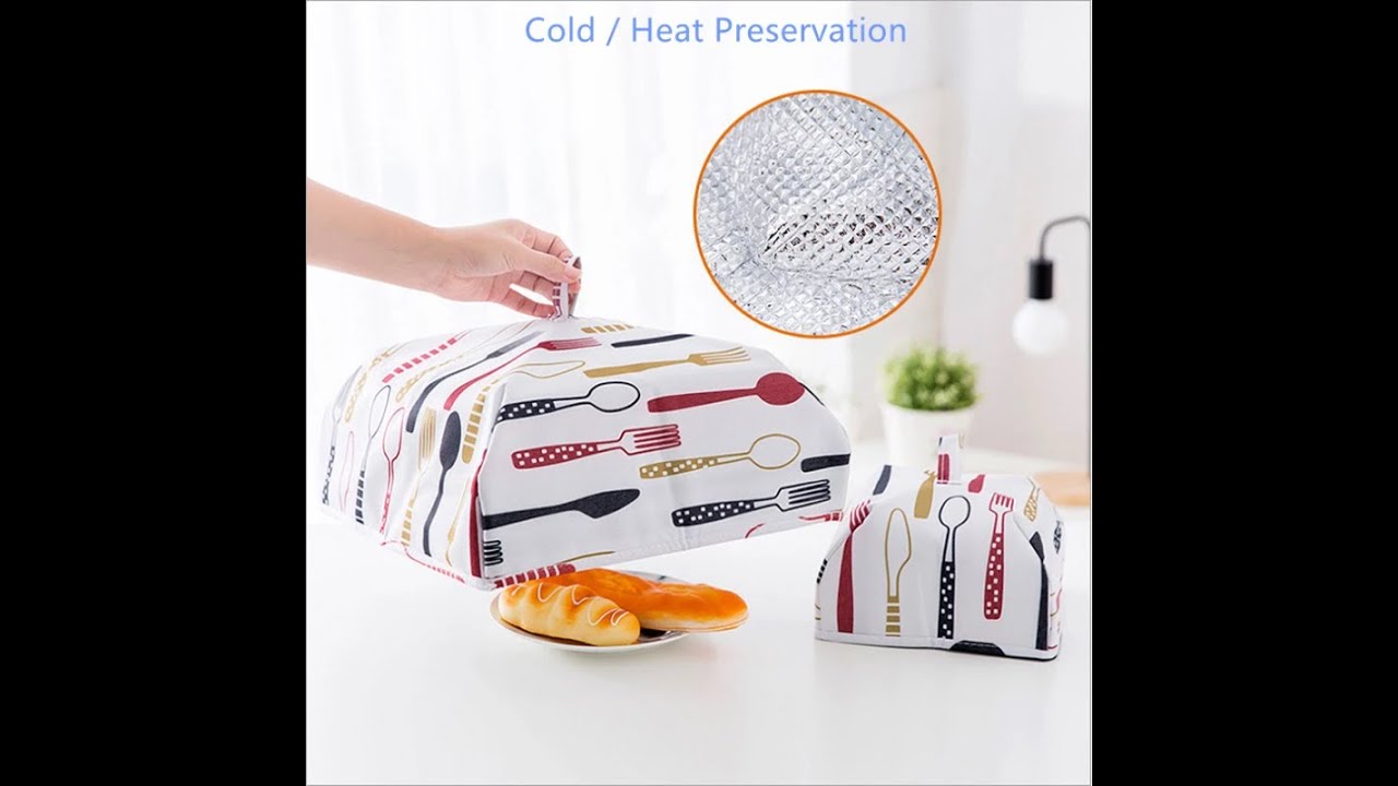 Insulated foldable food cover with Aluminum Foil - YouTube