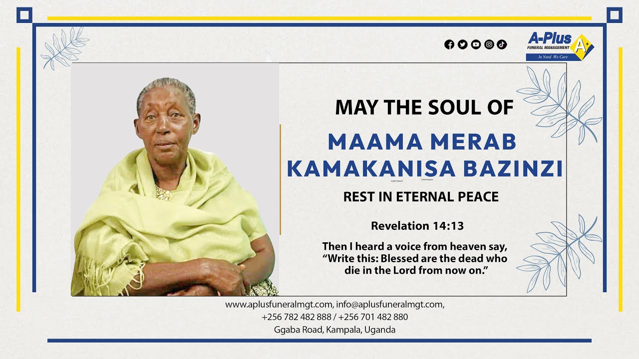Celebrating the Life of the Late MAAMA MERAB KAMAKANISA BAZINZI - YouTube