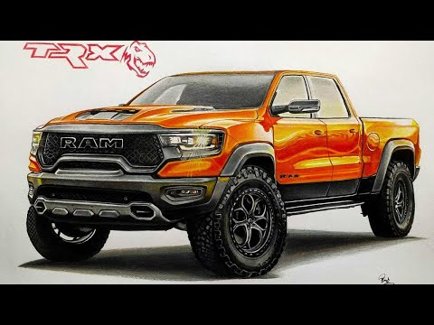 Dodge RAM TRX : Realistic drawing: timelapse video - YouTube