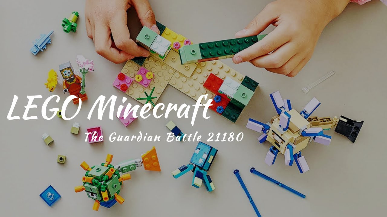 LEGO Minecraft The Guardian Battle 21180 | Leo Binu - YouTube