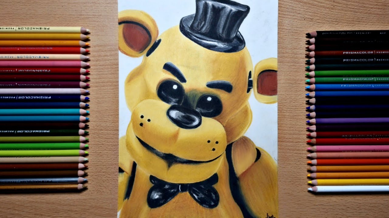 Drawing Golden Freddy : Five Night At Freddy's | KDOU 🧸🤖 - YouTube