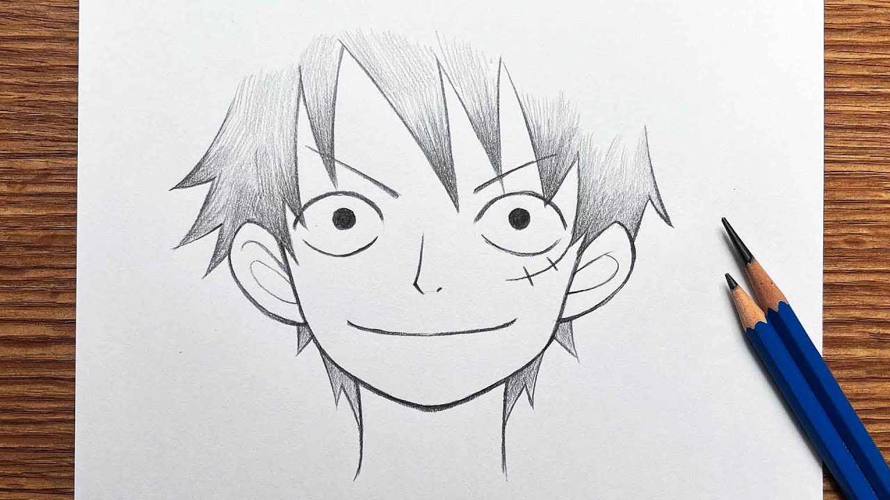How to draw One Piece ( Luffy ) | step-by-step | drawing tutorial - YouTube
